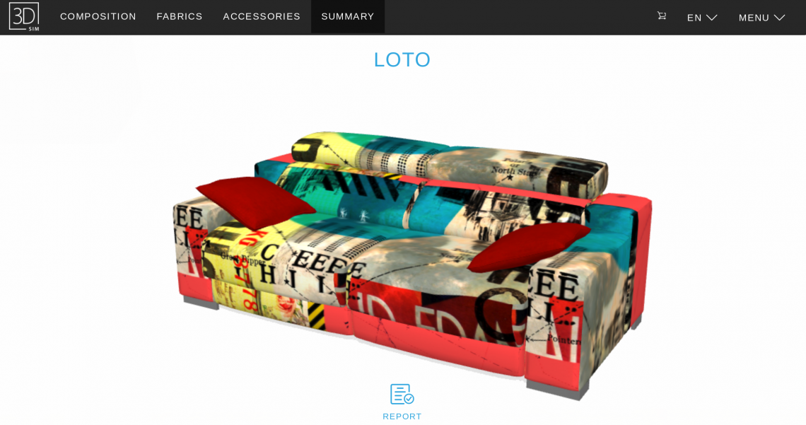 Fama 3d simulator by fama | visualise your sofa or chair