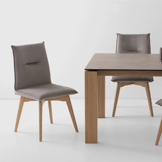 Connubia Calligaris Maya dining chair - wooden leg - CB1926 - Dining Chairs
