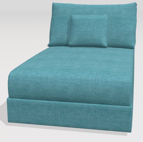 Fama Hector armless chaise module - Fabric Sofas